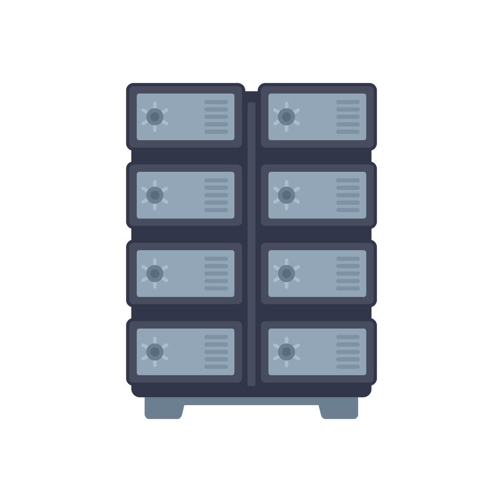 Secure Server Rack Storing And Protecting Data Information 50716884