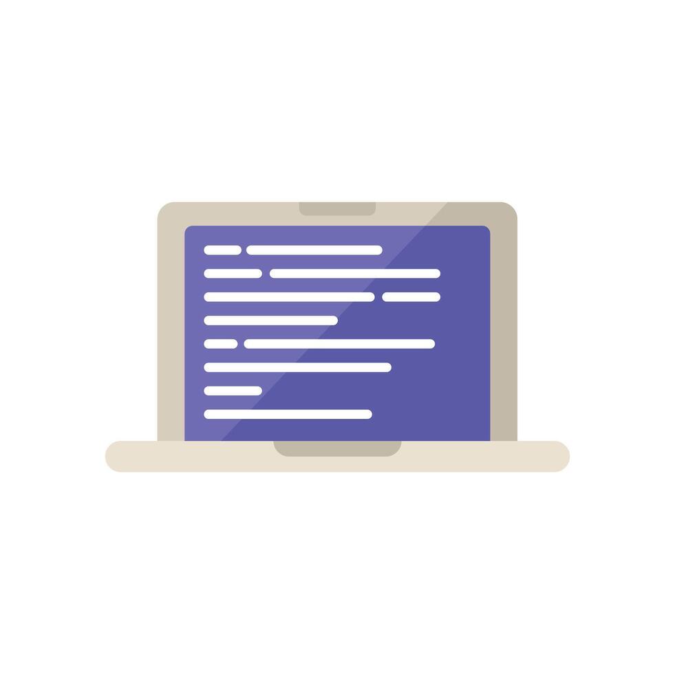 Laptop showing programming code on screen 50717515 Vector Art at Vecteezy