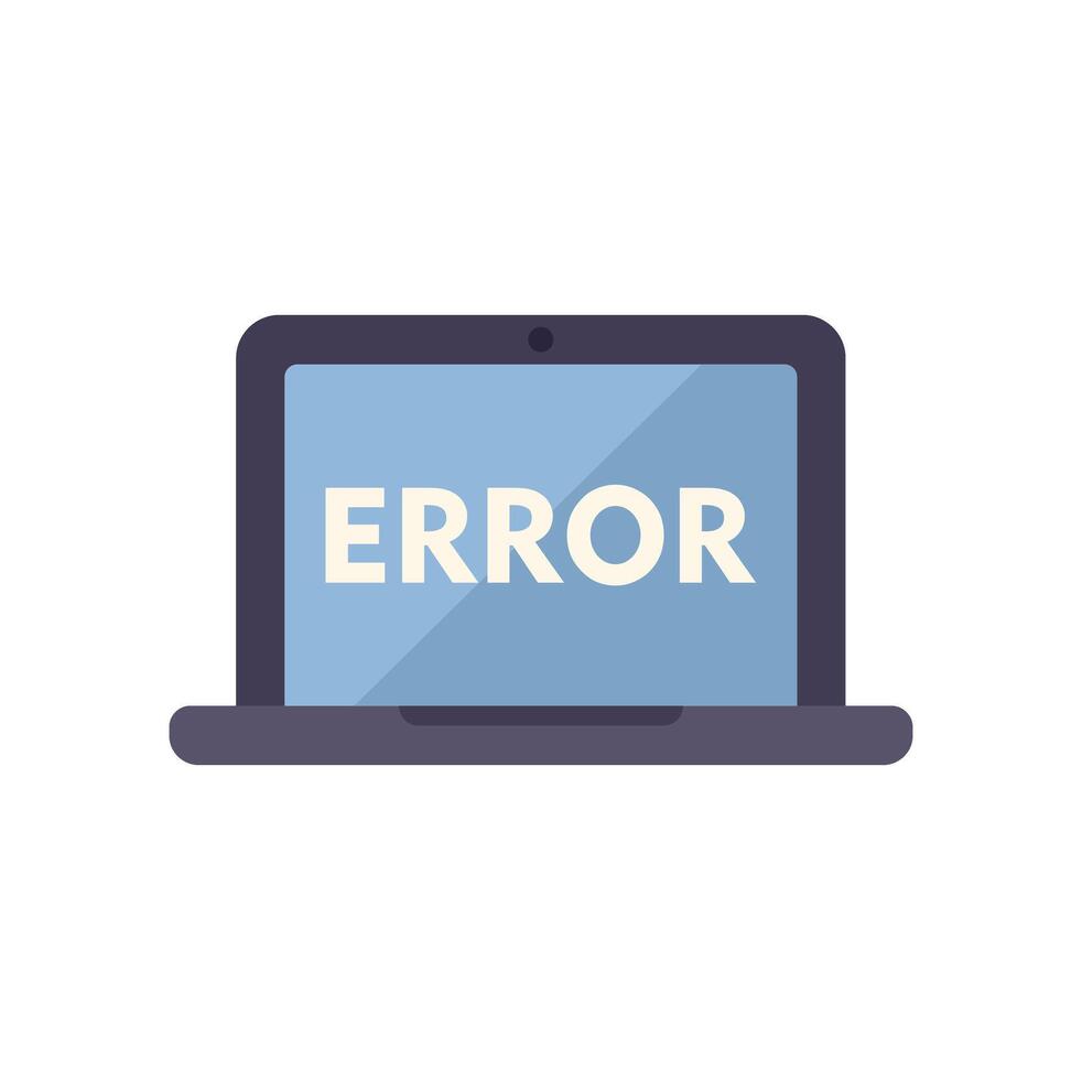 Laptop displaying error message on white background 50717516 Vector Art ... Laptop displaying error message on white background 50717516 Vector Art ...