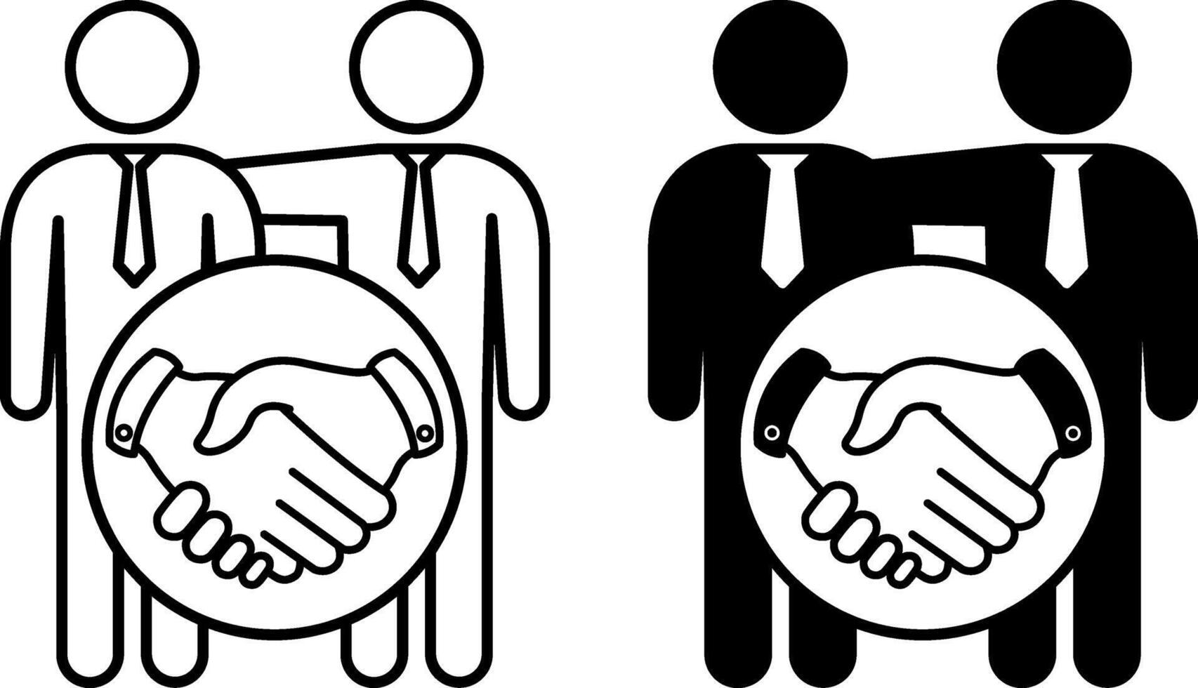 Partnership icons. Cooperation of Business People. Handshake. Business ... Partnership icons. Cooperation of Business People. Handshake. Business ...
