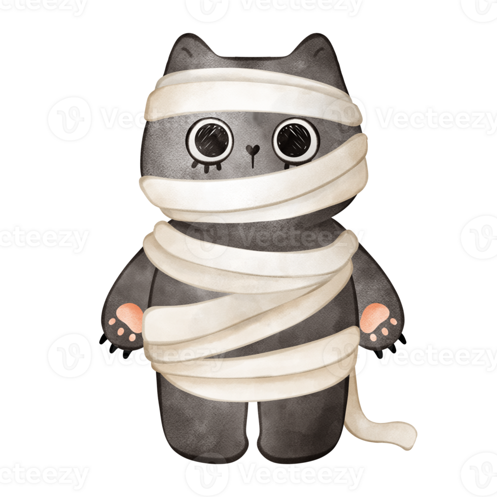 Halloween mummy cat 50737372 PNG
