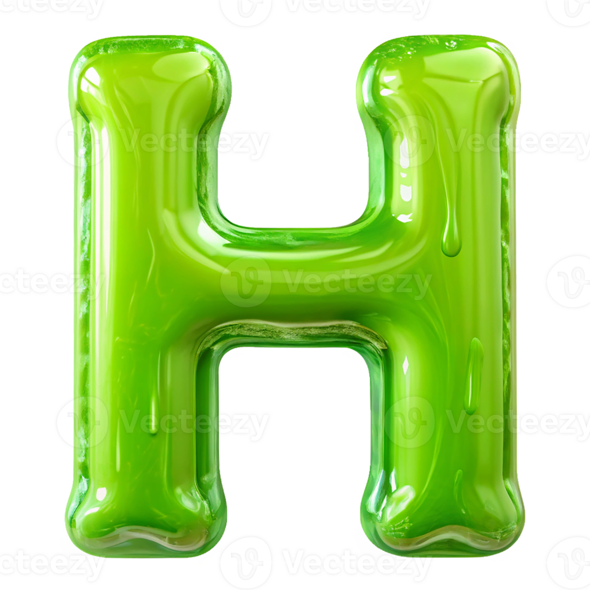 A green letter h with a liquid texture 50738318 PNG