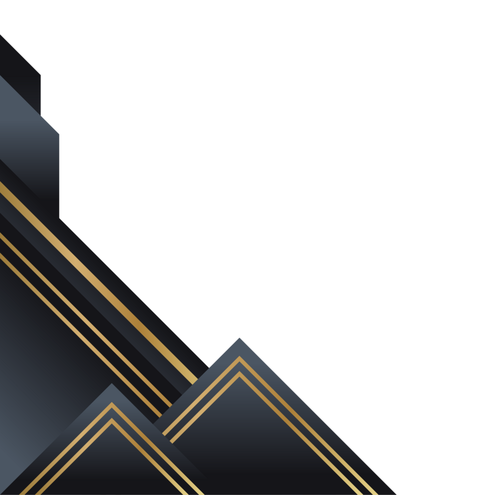 Black gold geometric corner border gradient decorative 50739528 PNG Black gold geometric corner border gradient decorative 50739528 PNG
