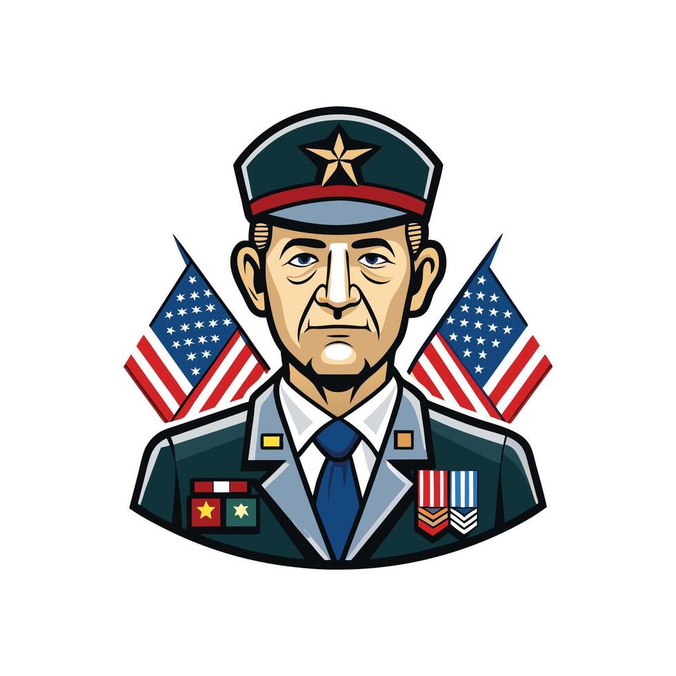 Military man in uniform with american flags 50753836 Vector Art at Vecteezy Military man in uniform with american flags 50753836 Vector Art at Vecteezy