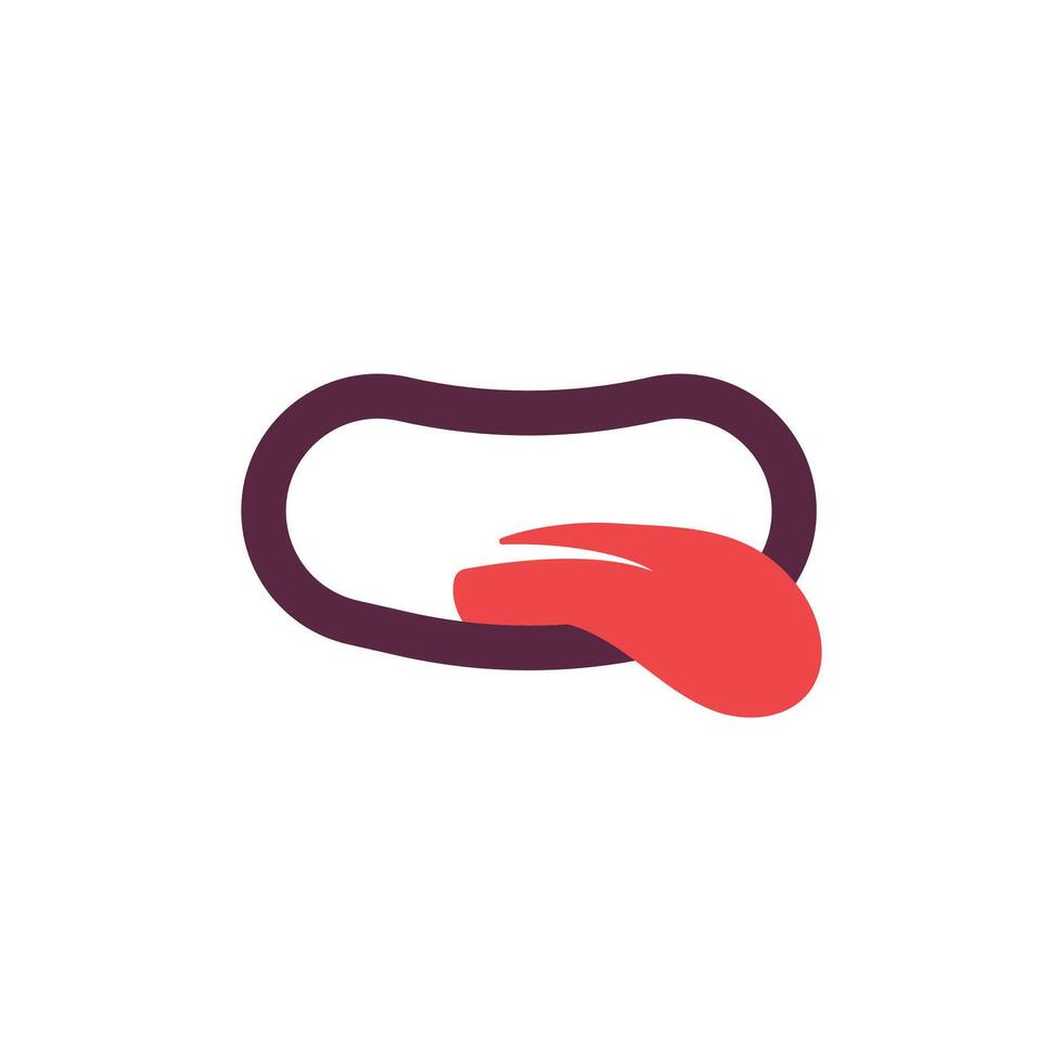 Illustration Mouth And Tongue With Blank Background 50756730 Vector Art