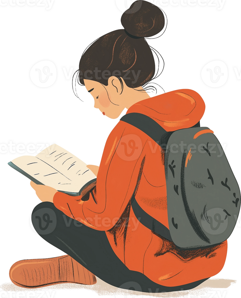 Girl Reading Book 50758049 Png