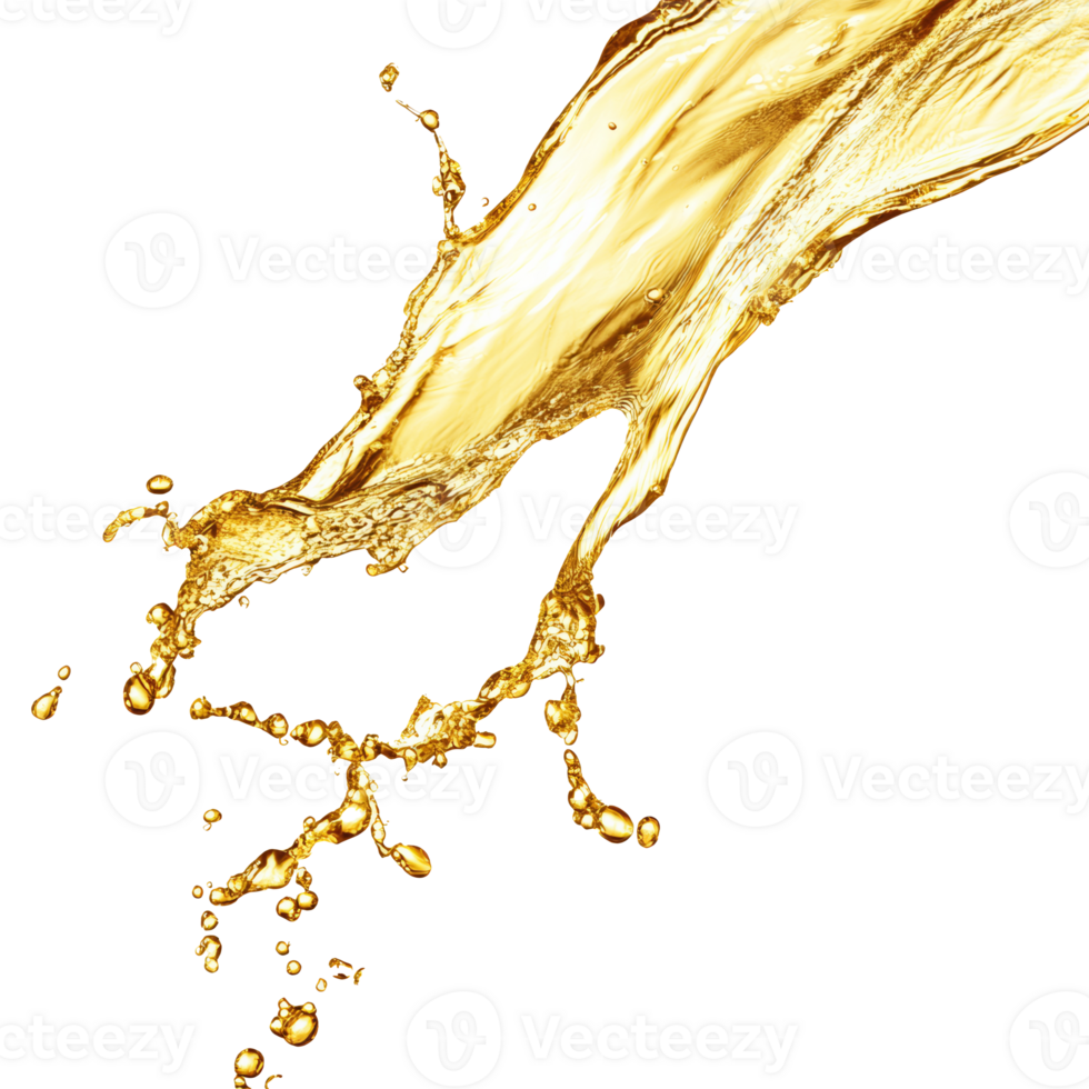 Dynamic splash of glowing gold liquid transparent 50759316 PNG