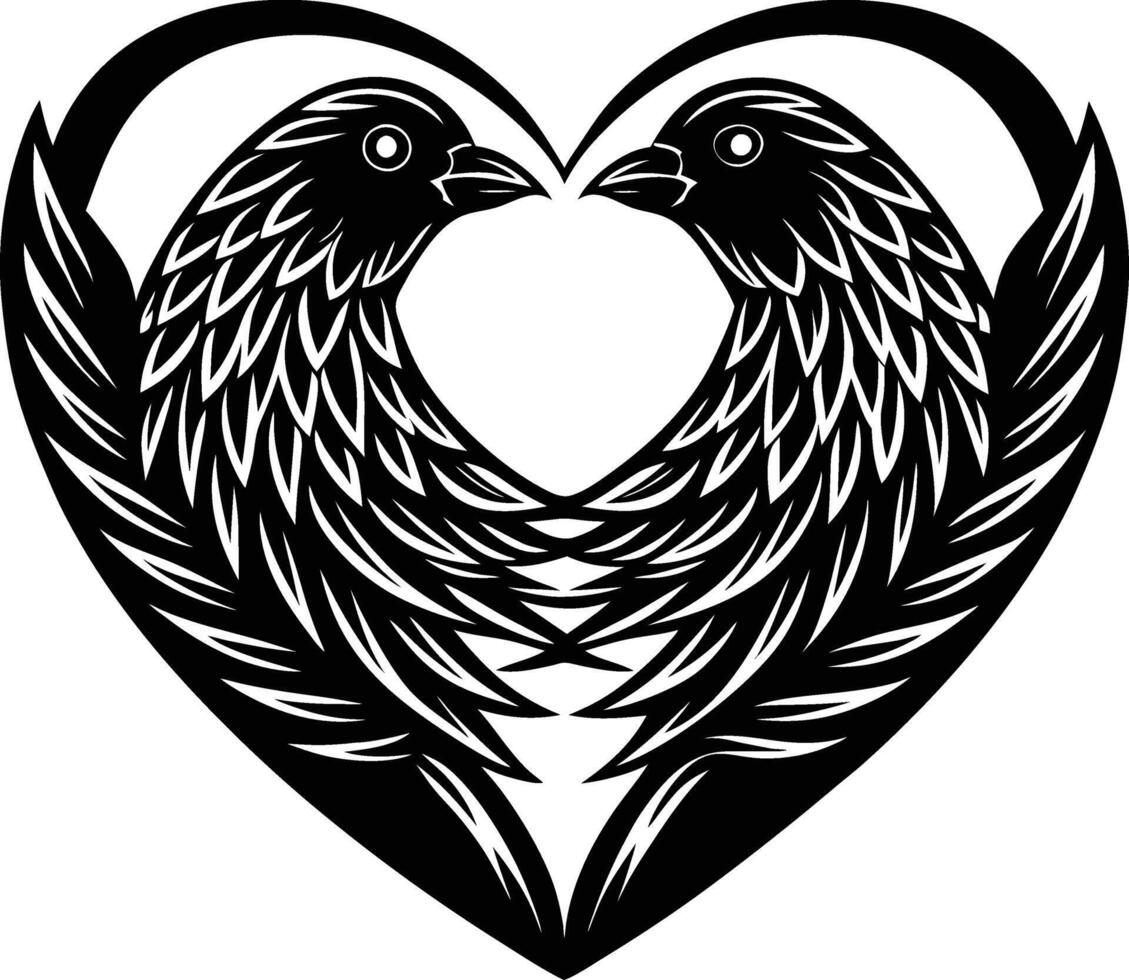 Two Love Birds Small Illustration White Background 50761060 Vector Art At Vecteezy
