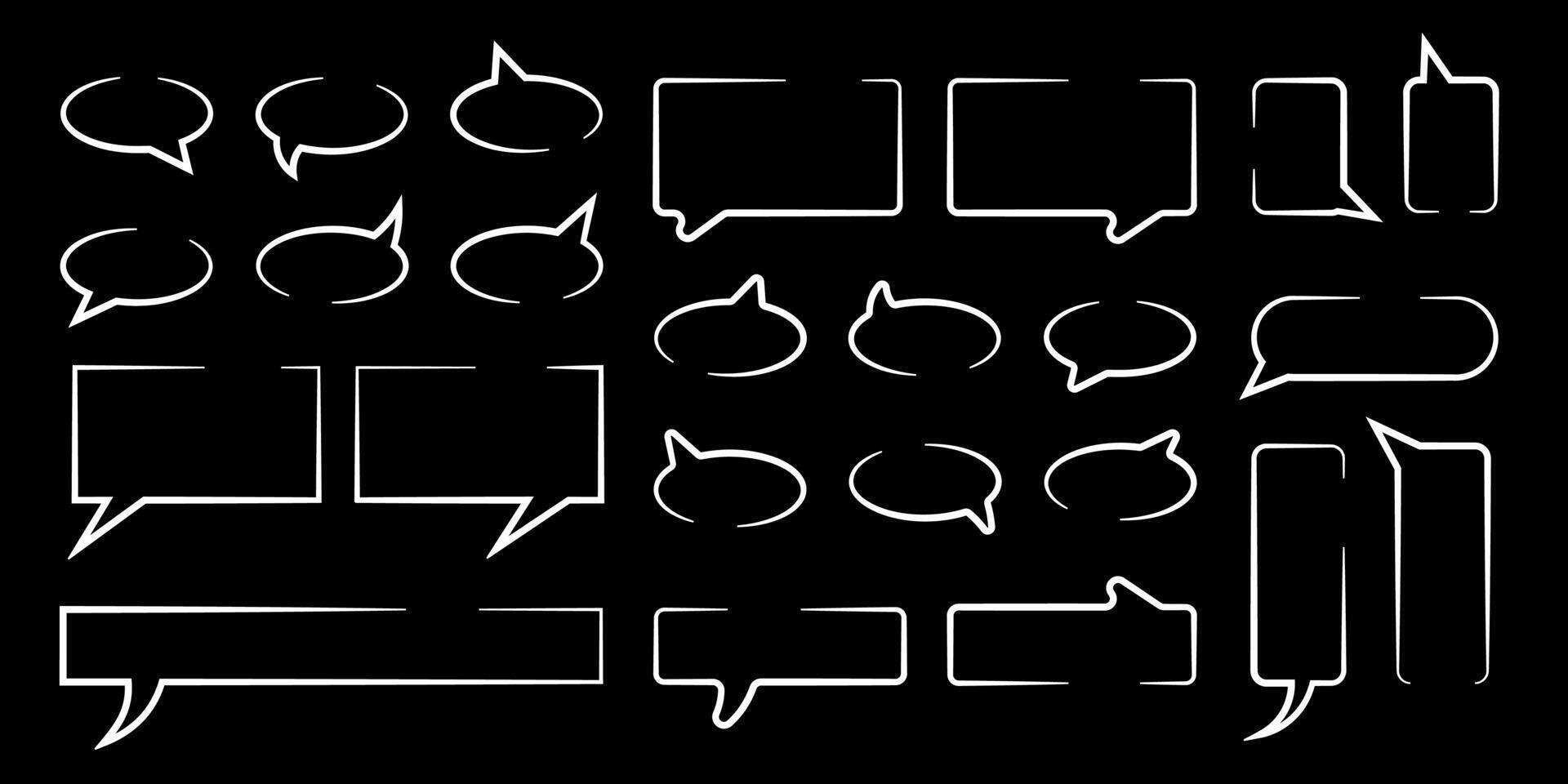 Set of speech bubbles. graphic design elements for text and messages ... Set of speech bubbles. graphic design elements for text and messages ...