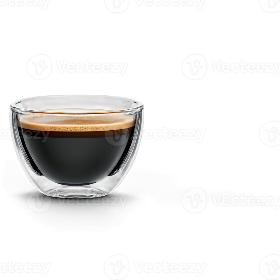 Modern Double Walled Glass Espresso Cup Showcasing The Rich Layers Of A Perfectly Pulled Shot