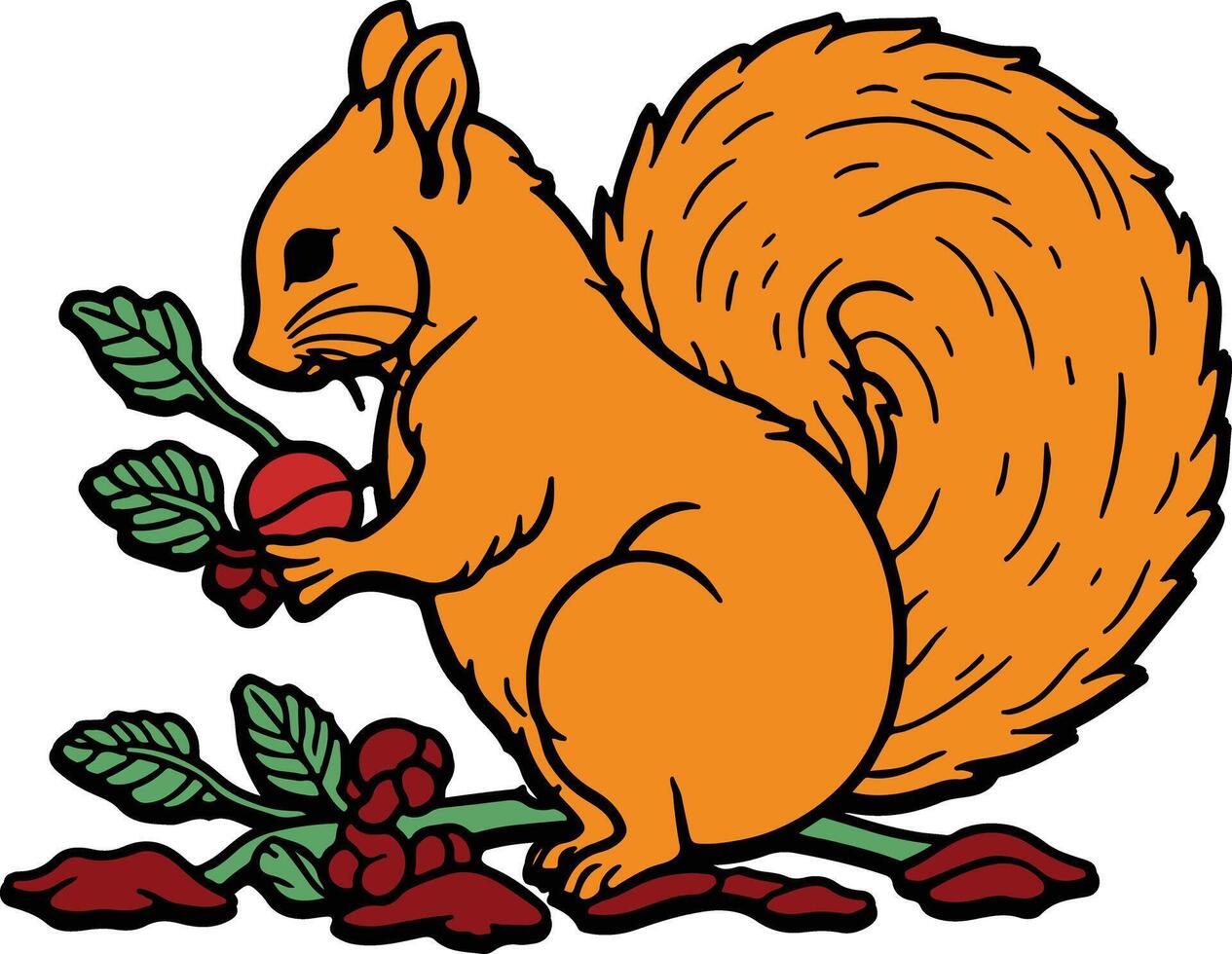 Squirrel Clip Art Free Download 50766056 Vector Art At Vecteezy