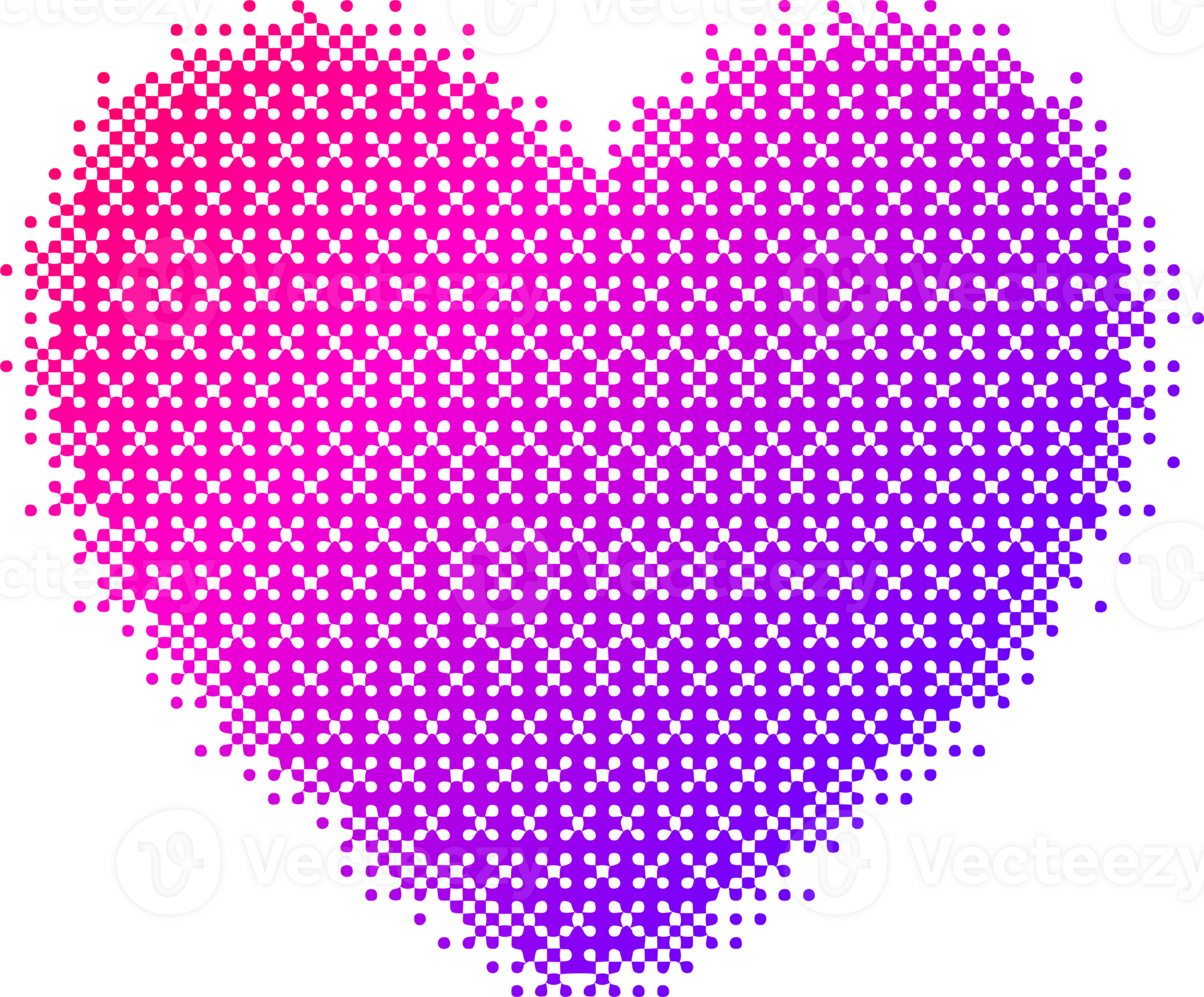 Pixel Pattern Shape Textured Heart With Bitmap Y2k Dither Gradient Retro With Old Computer