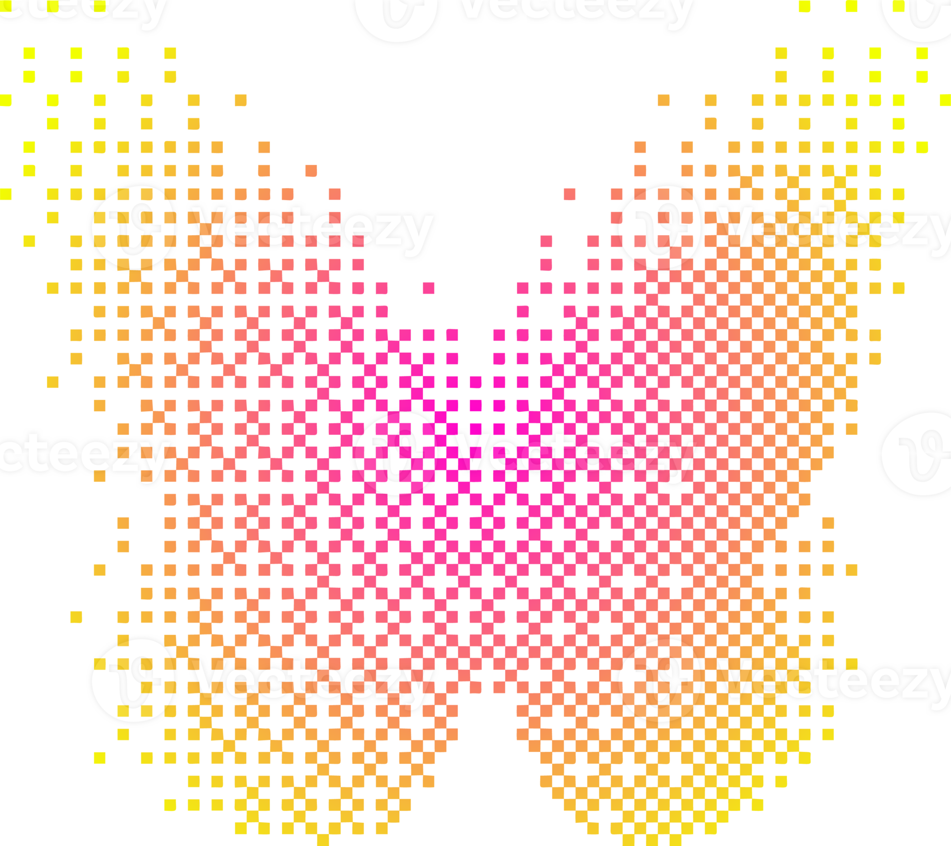 Pixel Pattern Shape Textured Butterfly With Bitmap Y2k Dither Gradient