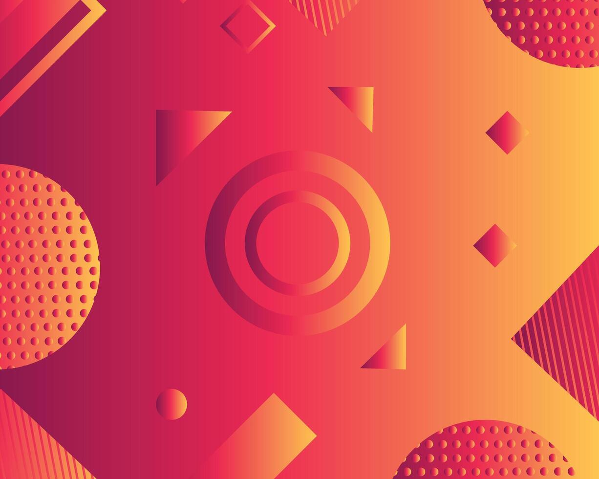 Colorful Orange Gradient abstract background with round circle line ...