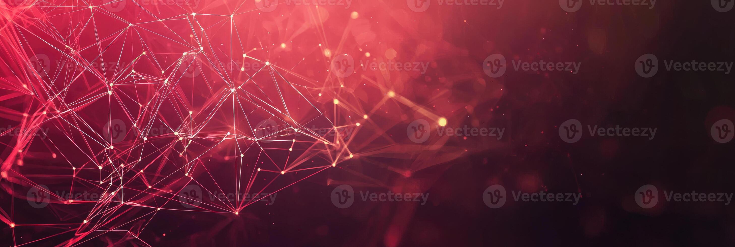 Futuristic Digital Network Visualization With Glowing Nodes And Lines Representing Data