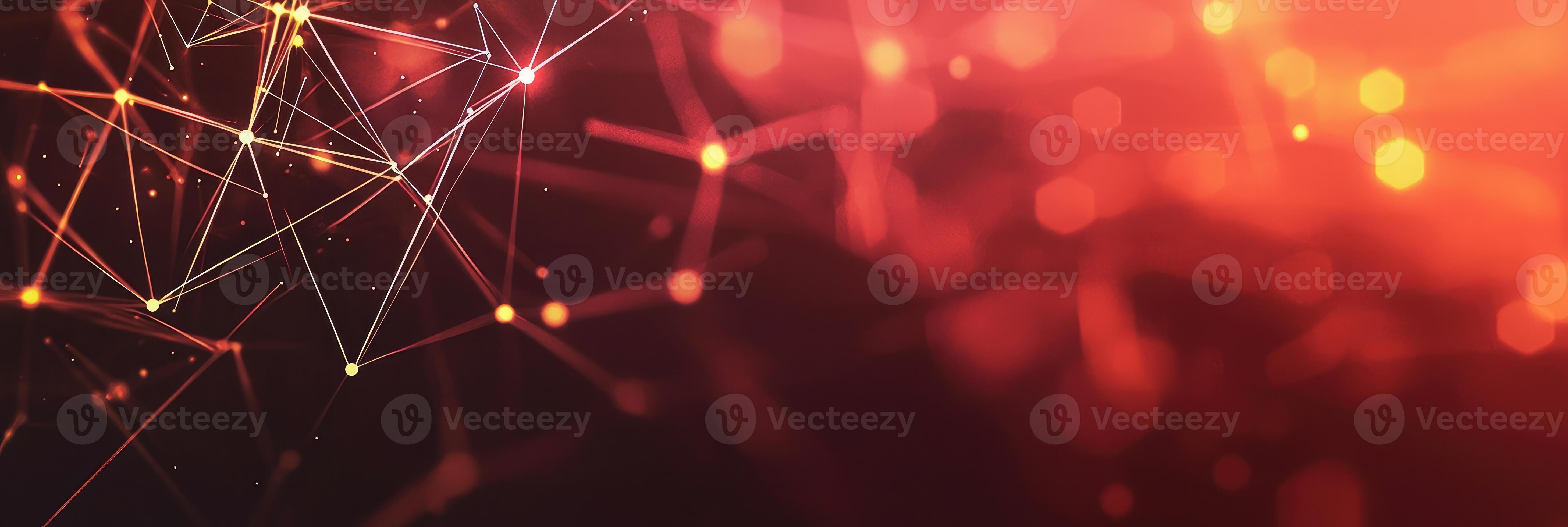 Futuristic Digital Network Visualization With Glowing Nodes And Lines Representing Data