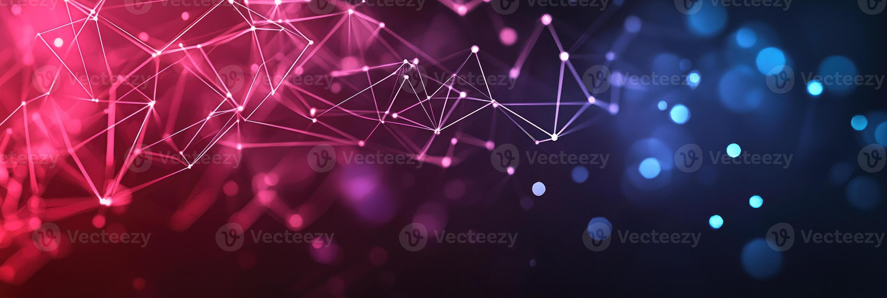Futuristic Digital Network Visualization With Glowing Nodes And Lines Representing Data