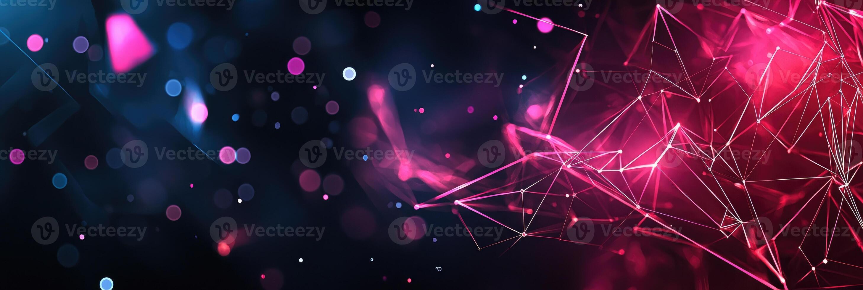 Futuristic Digital Network Visualization With Glowing Nodes And Lines Representing Data