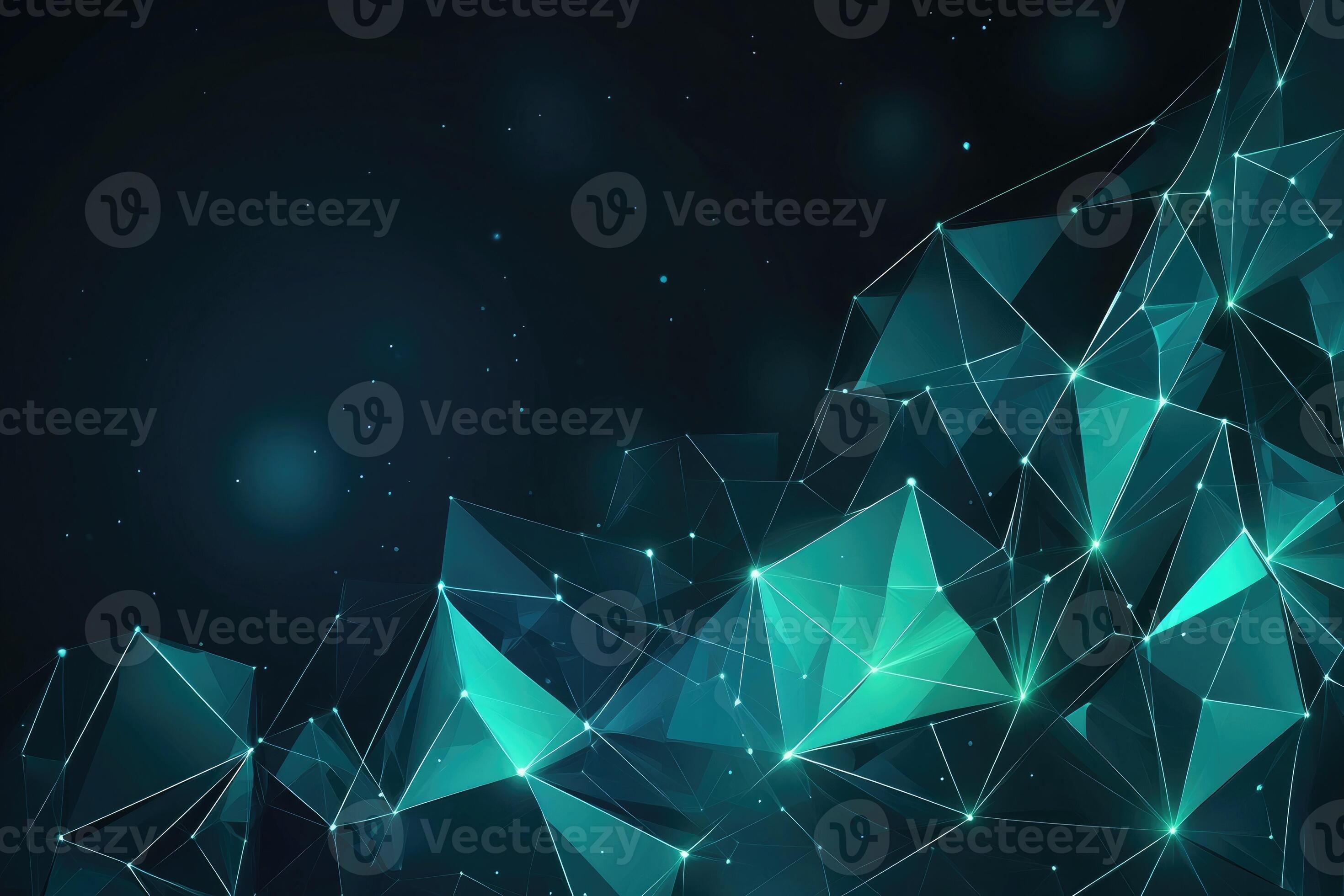 Futuristic Digital Network Visualization With Glowing Nodes And Lines Representing Data