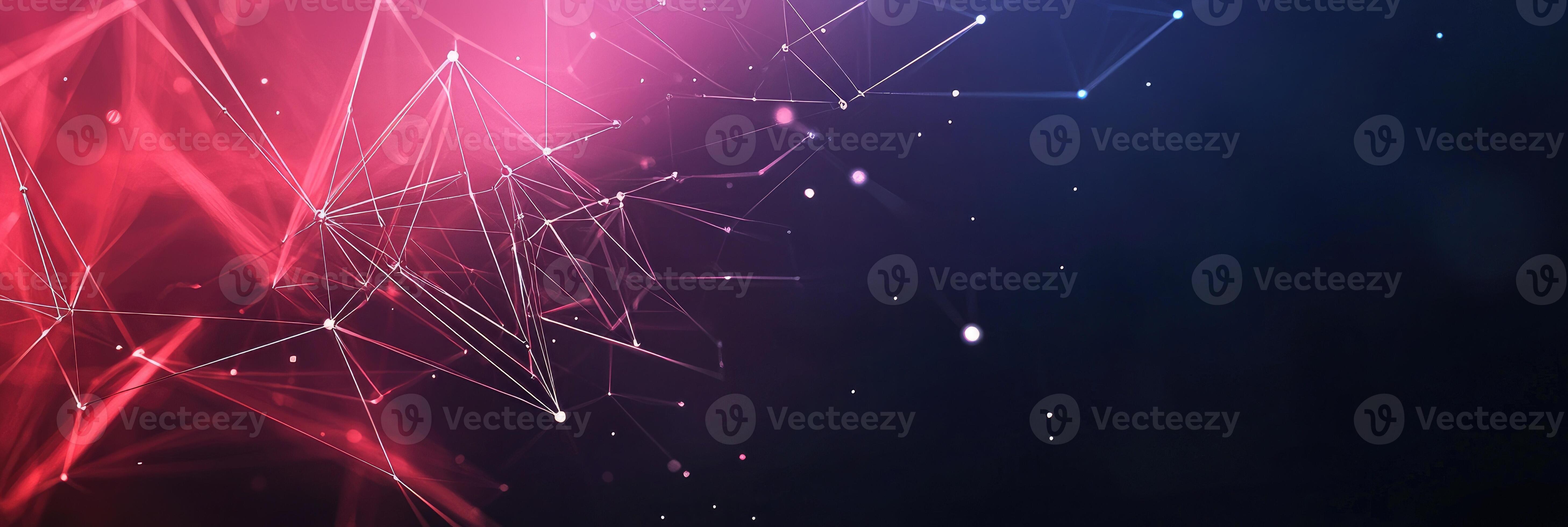 Futuristic Digital Network Visualization With Glowing Nodes And Lines Representing Data