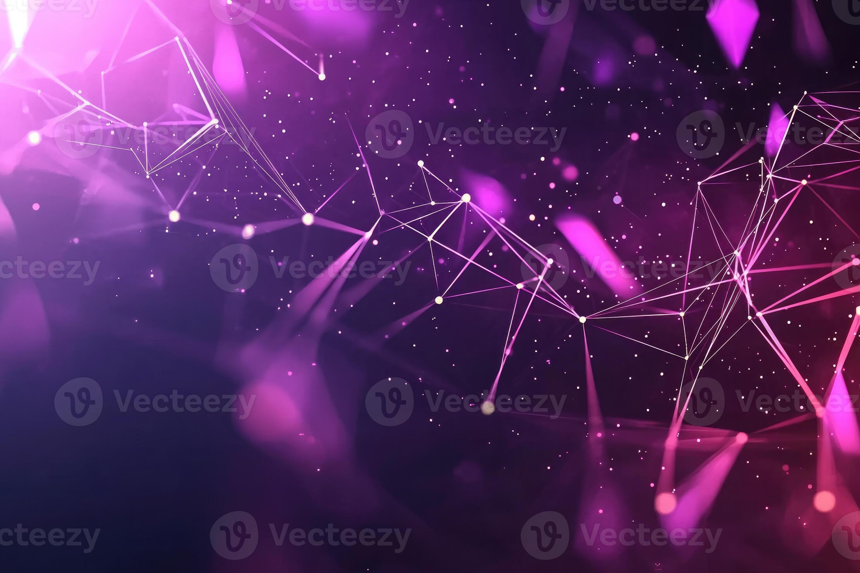 Futuristic Digital Network Visualization With Glowing Nodes And Lines Representing Data