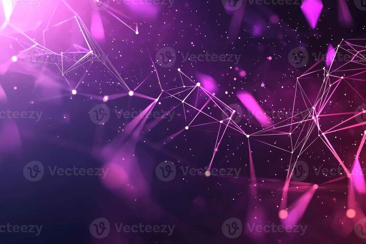 Futuristic Digital Network Visualization With Glowing Nodes And Lines