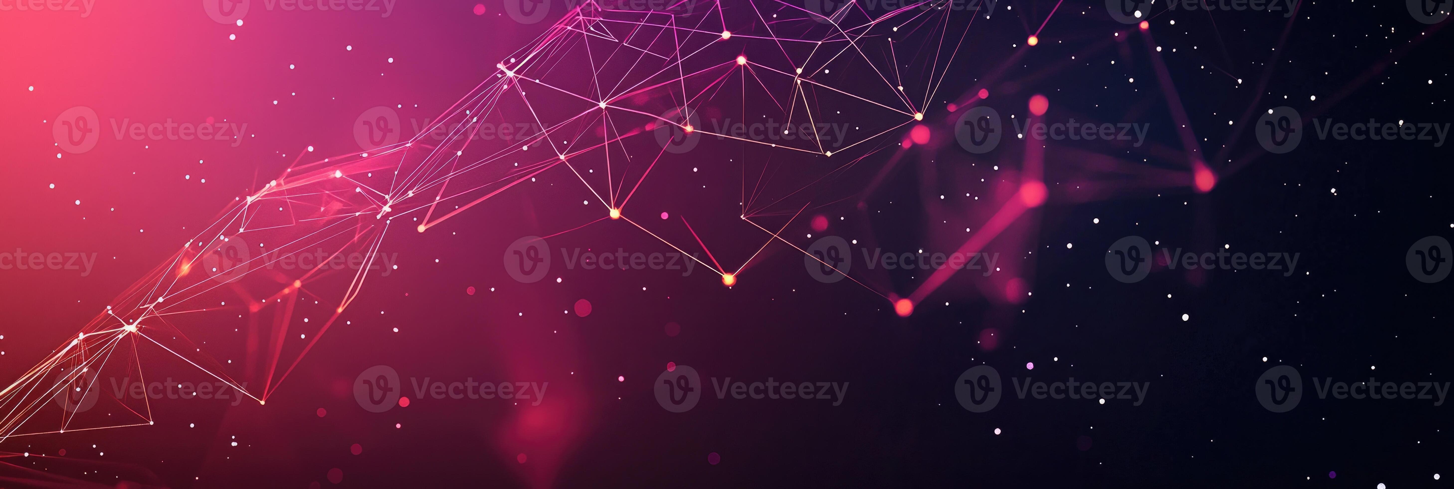 Futuristic Digital Network Visualization With Glowing Nodes And Lines Representing Data