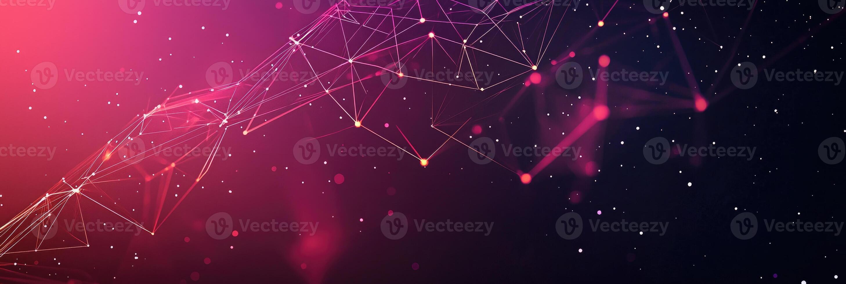 Futuristic Digital Network Visualization With Glowing Nodes And Lines Representing Data