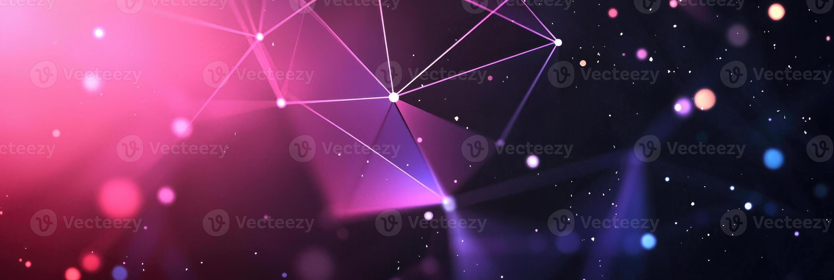 Futuristic Digital Network Visualization With Glowing Nodes And Lines Representing Data