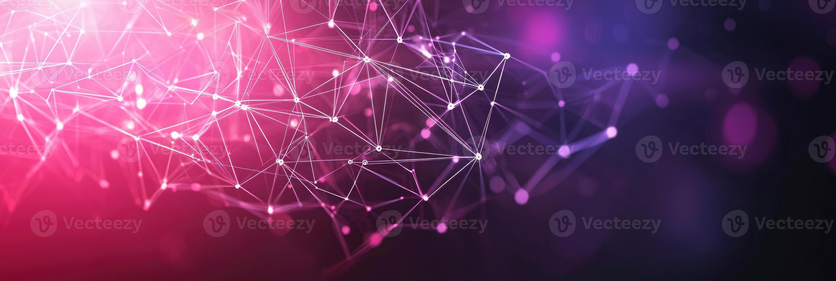 Futuristic Digital Network Visualization With Glowing Nodes And Lines Representing Data