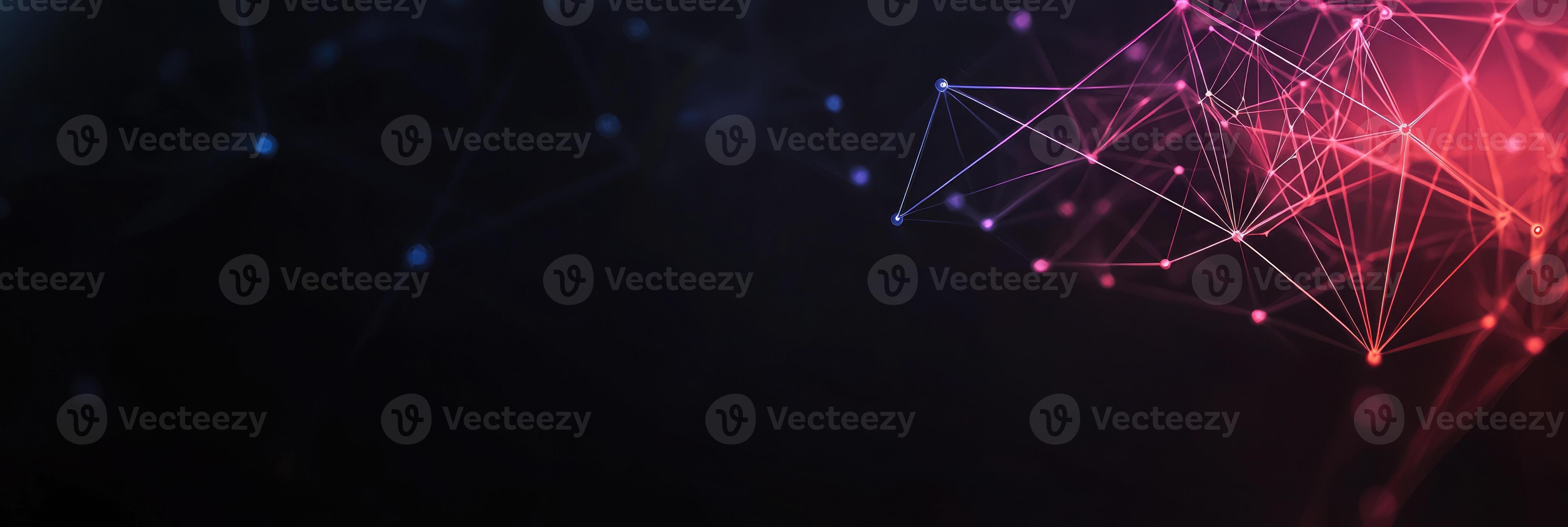 Futuristic Digital Network Visualization With Glowing Nodes And Lines Representing Data