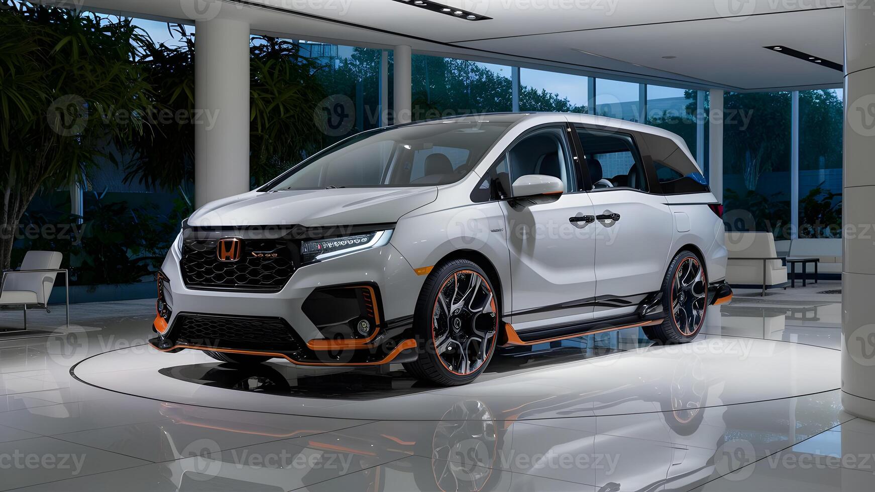 Honda Odyssey minivan, stylish family vehicle, luxury car for family trips, modern Honda Odyssey ...