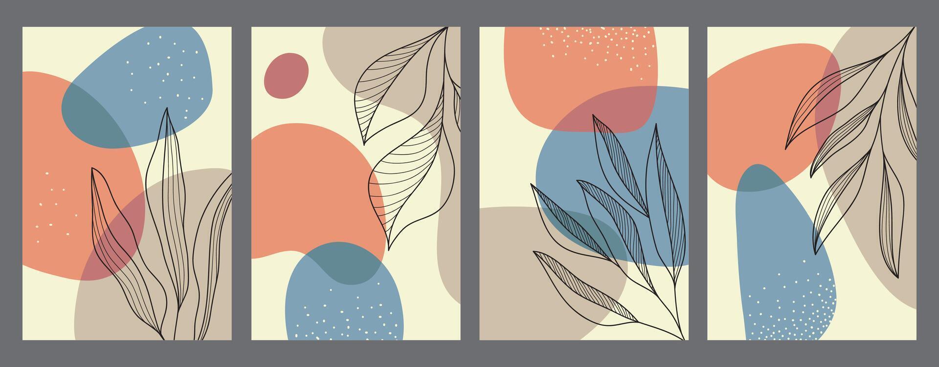 Creative Minimalist Hand Draw Abstract Art Background Modern Aesthetic Illustrations Bohemian