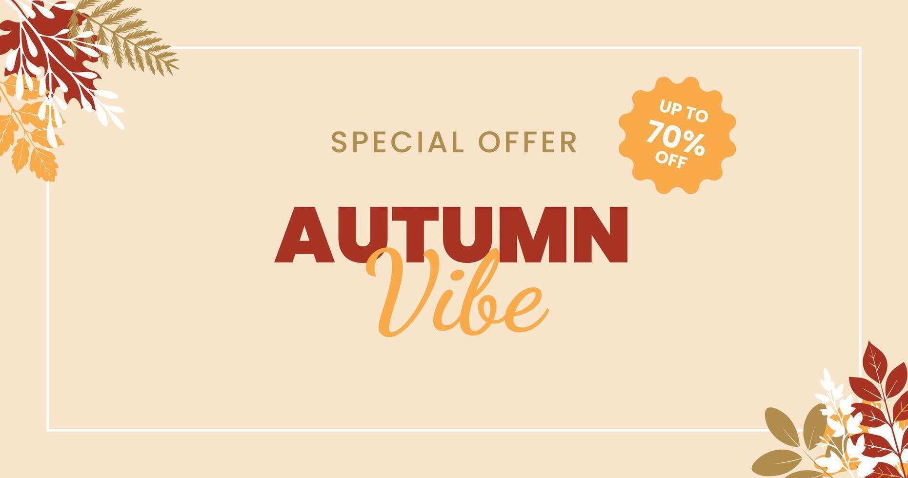 Minimal autumn banner with trendy lettering sale text. Retro vintage ... Minimal autumn banner with trendy lettering sale text. Retro vintage ...