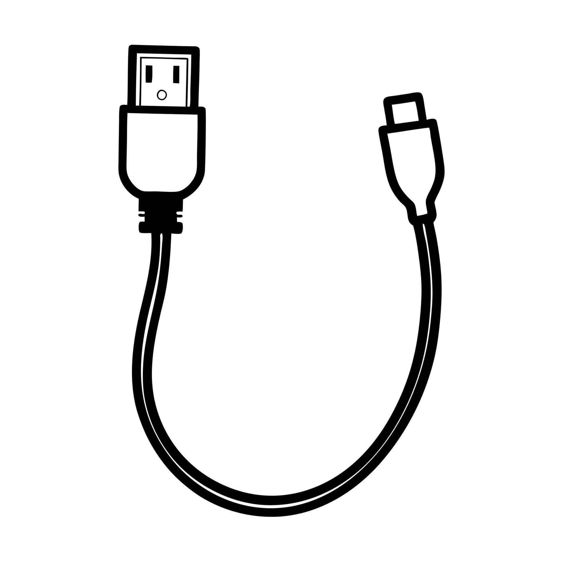 Charging Cabel Illustration Line Art 50812985 Vector Art At Vecteezy