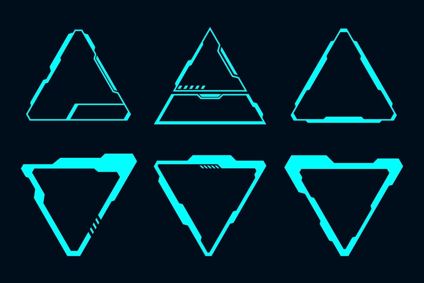 Abstract frames technology futuristic interface triangle shape. HUD ... Abstract frames technology futuristic interface triangle shape. HUD ...