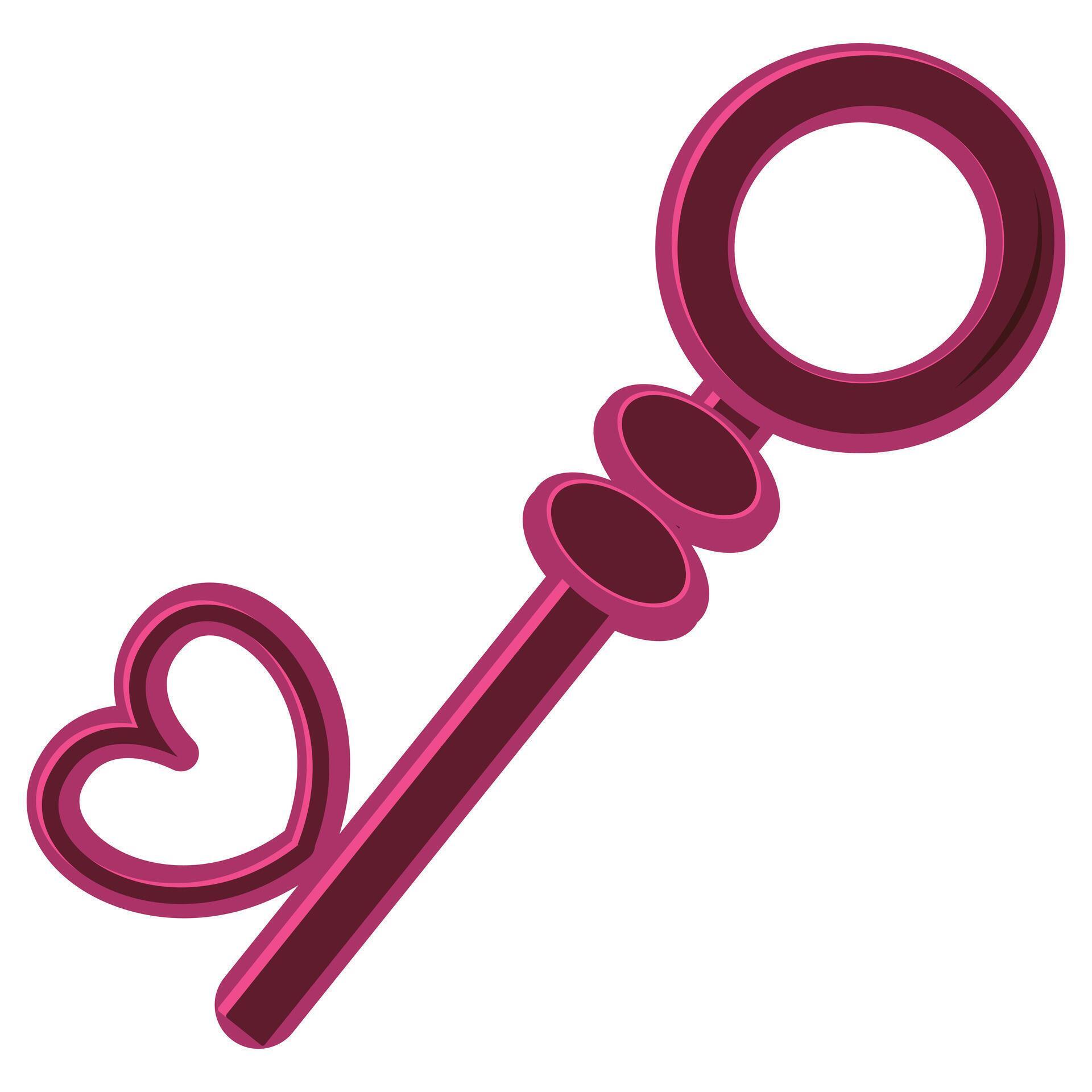 Vintage Heart-Shaped Skeleton Key Illustration Design 50829038 Vector ...