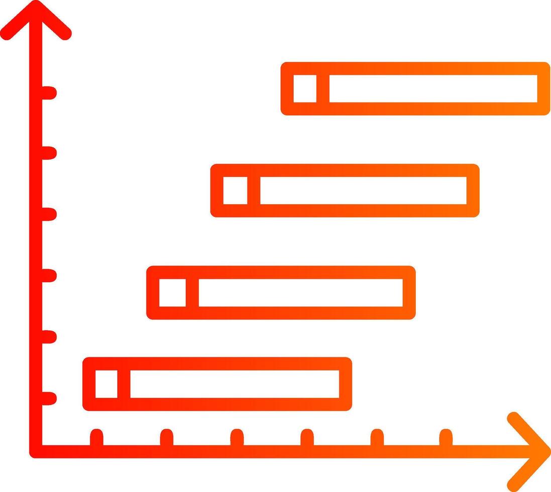 Horizontal Bars showing Progress Line Gradient Icon 50846933 Vector Art ...