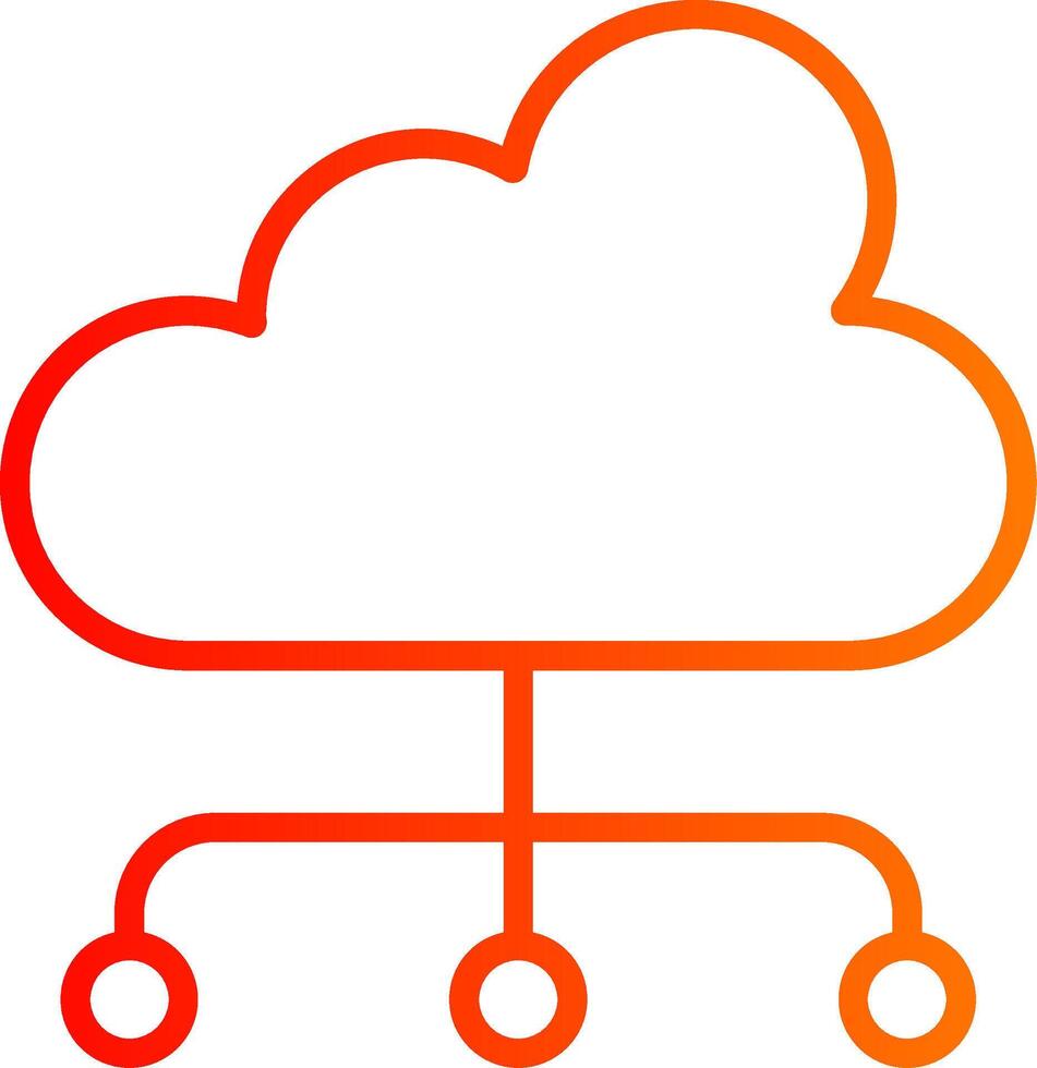 Cloud Computing Line Gradient Icon 50847129 Vector Art At Vecteezy