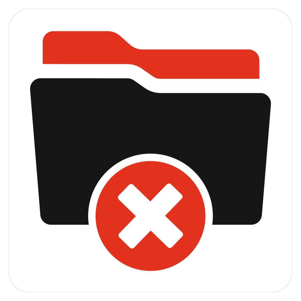 Wrong Folder and error icon concept 50857308 Vector Art at Vecteezy