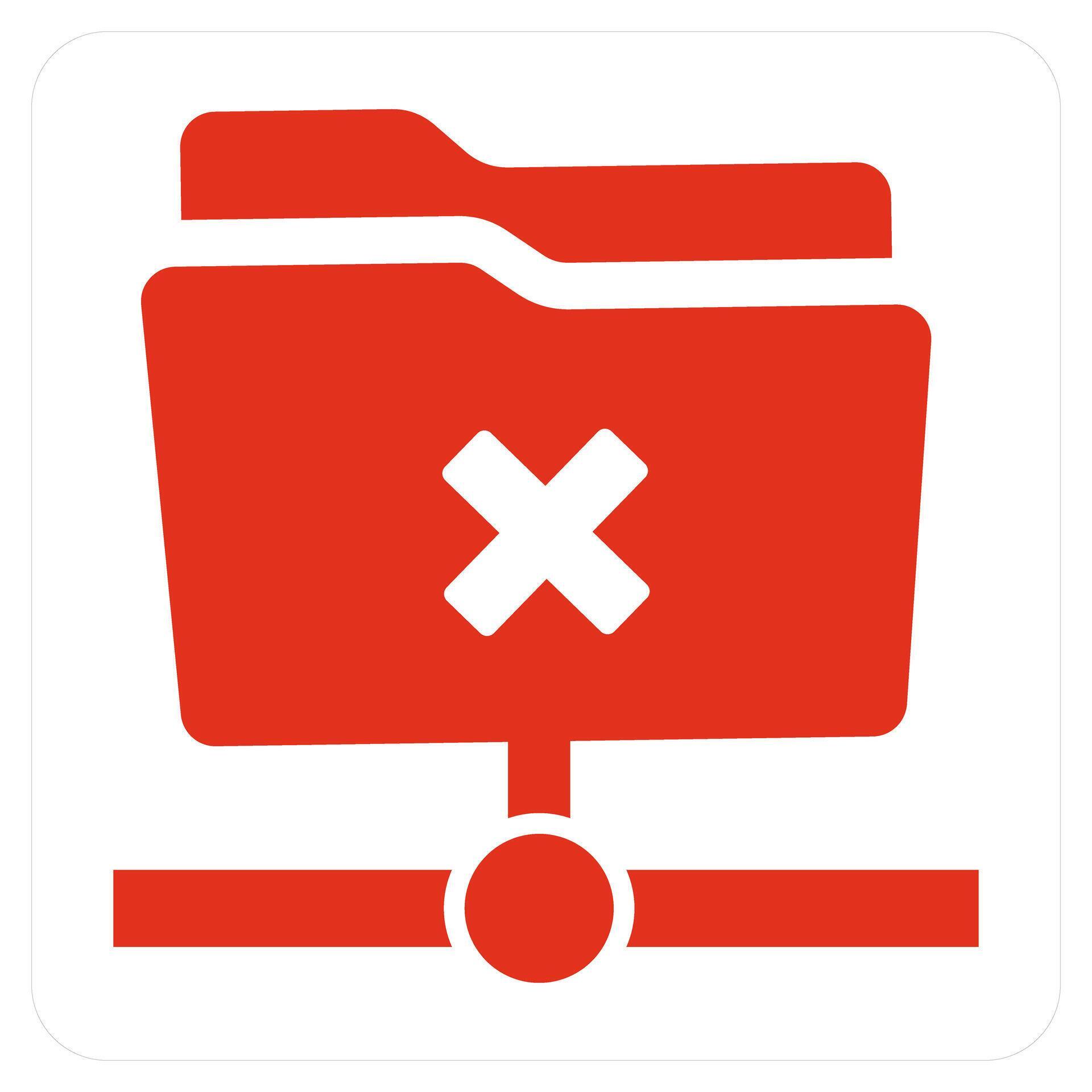 Wrong Folder and error icon concept 50857347 Vector Art at Vecteezy