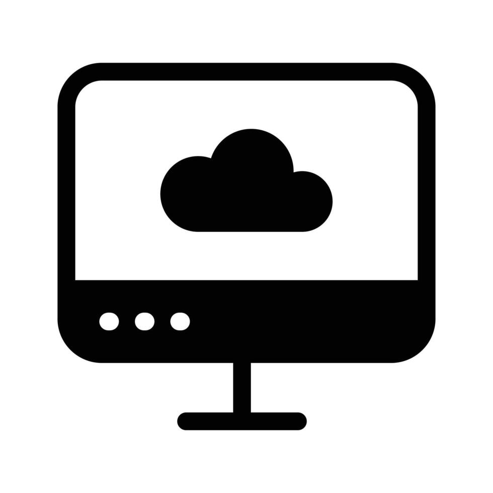A cloud connected to a computer symbolizing cloud computing or storage 50858870 Vector Art at ...