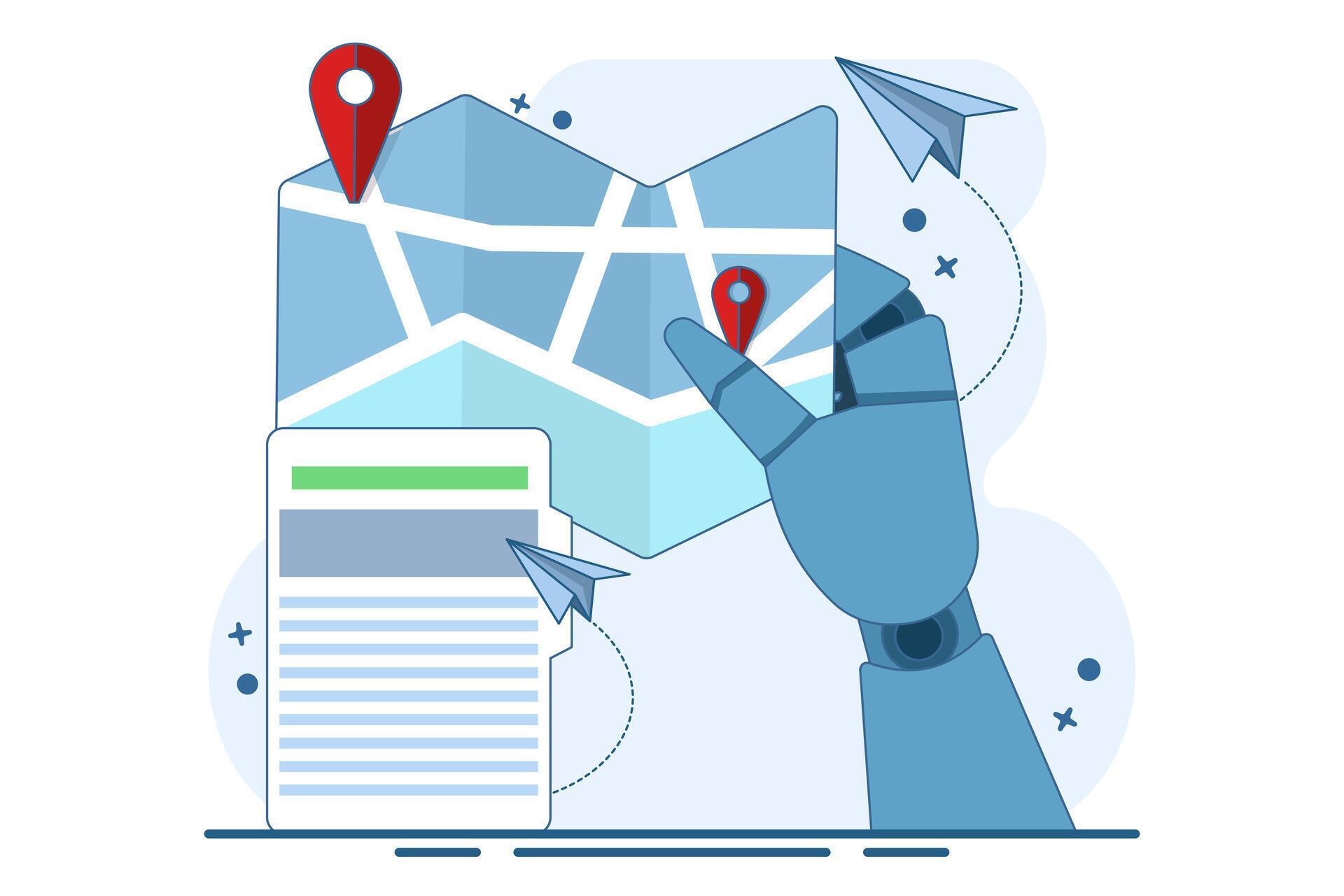 map concept. map UI elements. Geographical position and address. GPS ...