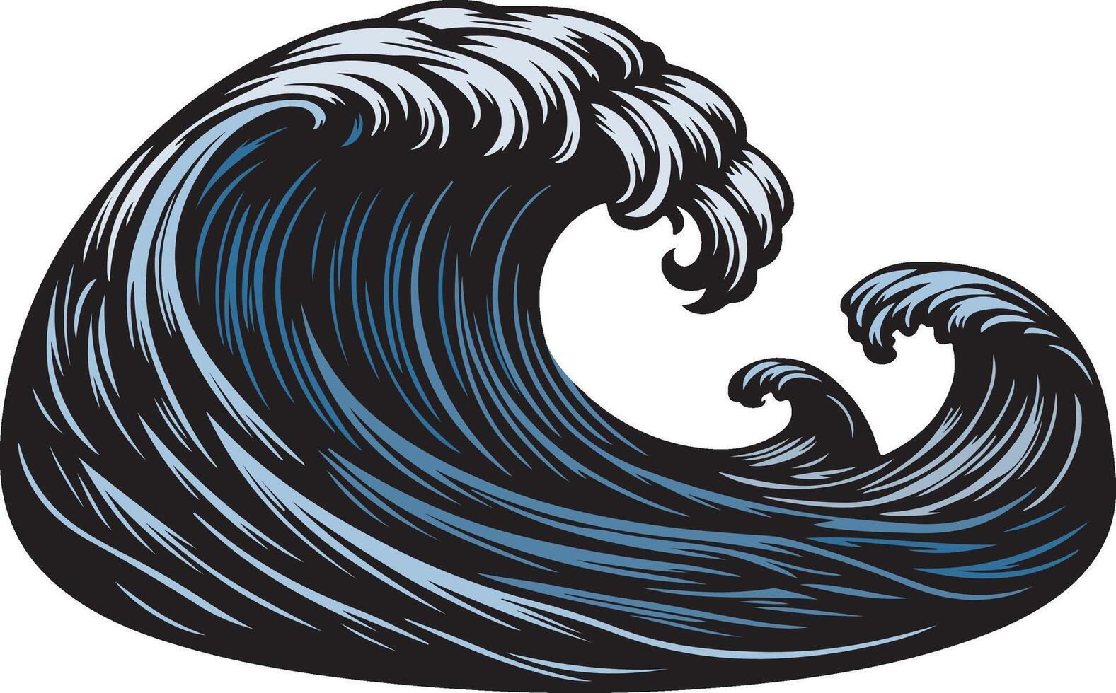 ocean wave illustration 50883719 Vector Art at Vecteezy