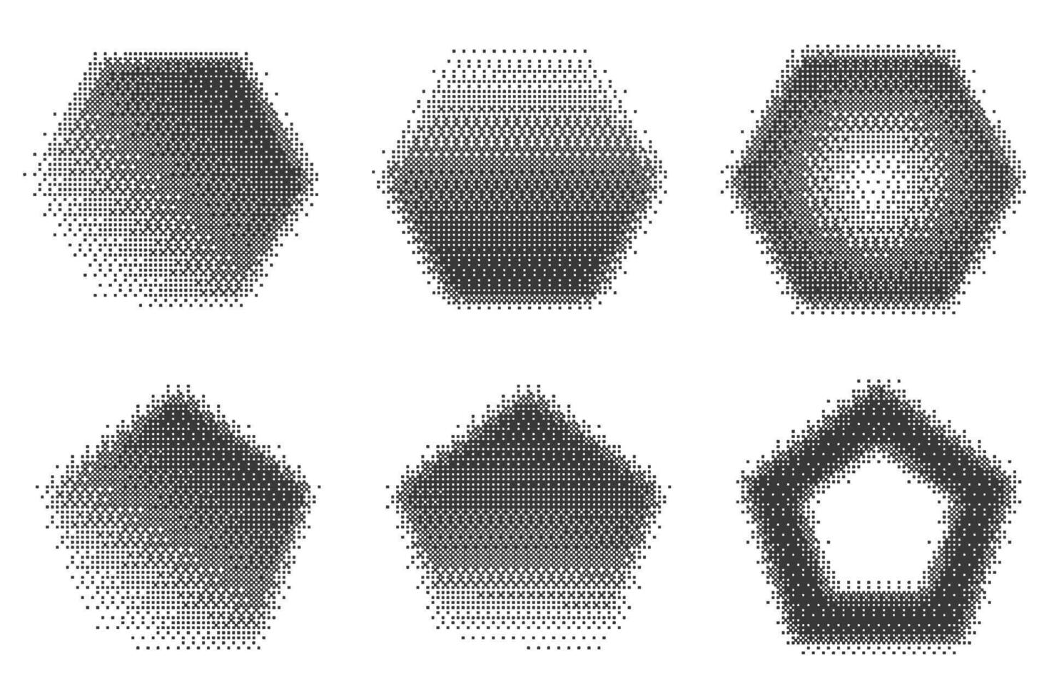 Hexagon Halftone Shape Vector Art, Icons, and Graphics for Free Download