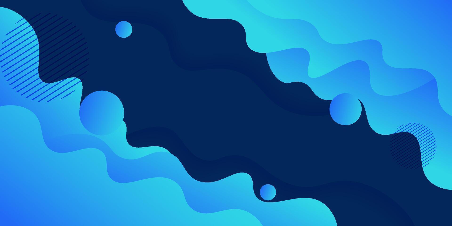 Abstract blue gradient wave background with simple shape elements. Colorful blue design. Elegant ...