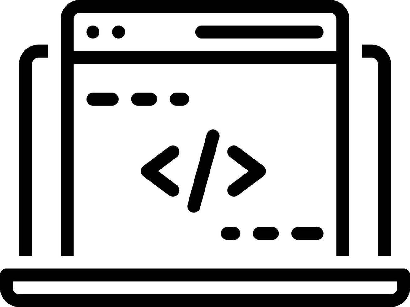 Black line icon for coding 50919307 Vector Art at Vecteezy