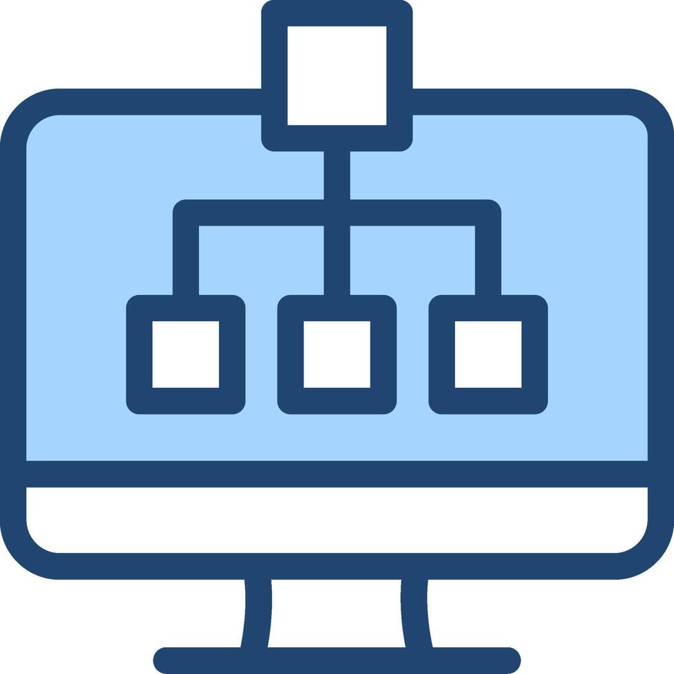A computer monitor with a network diagram on it 50938482 Vector Art at ...