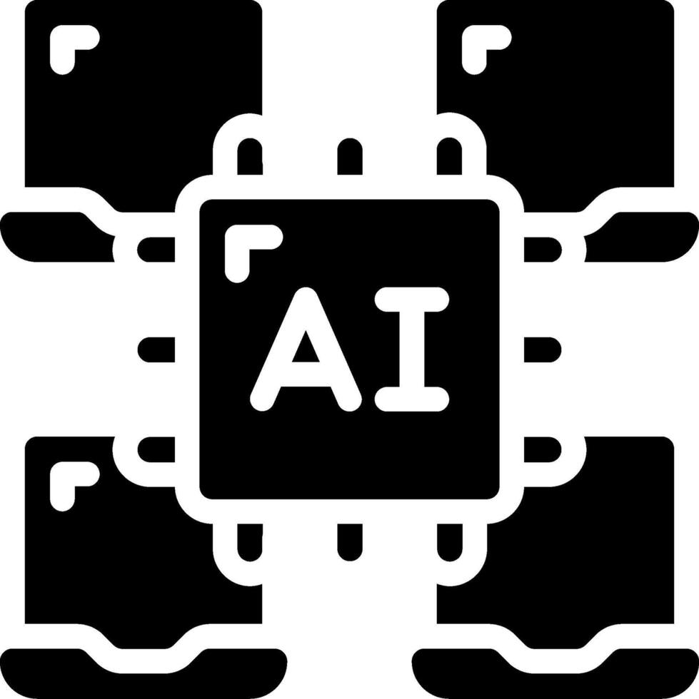 A black and white image of a computer processor 50939171 Vector Art at ...