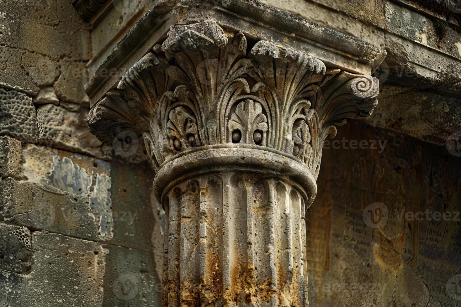 Corinthian order column standing in ancient greek ruins 50966992 Stock Photo at Vecteezy